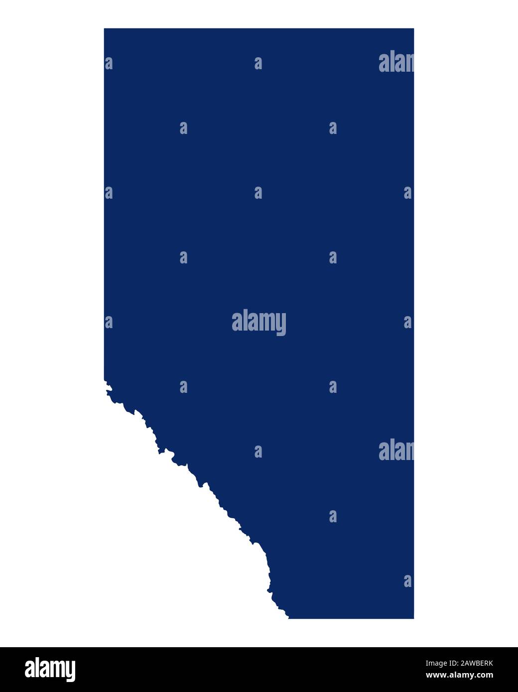 Map of Alberta in blue colour Stock Photo - Alamy
