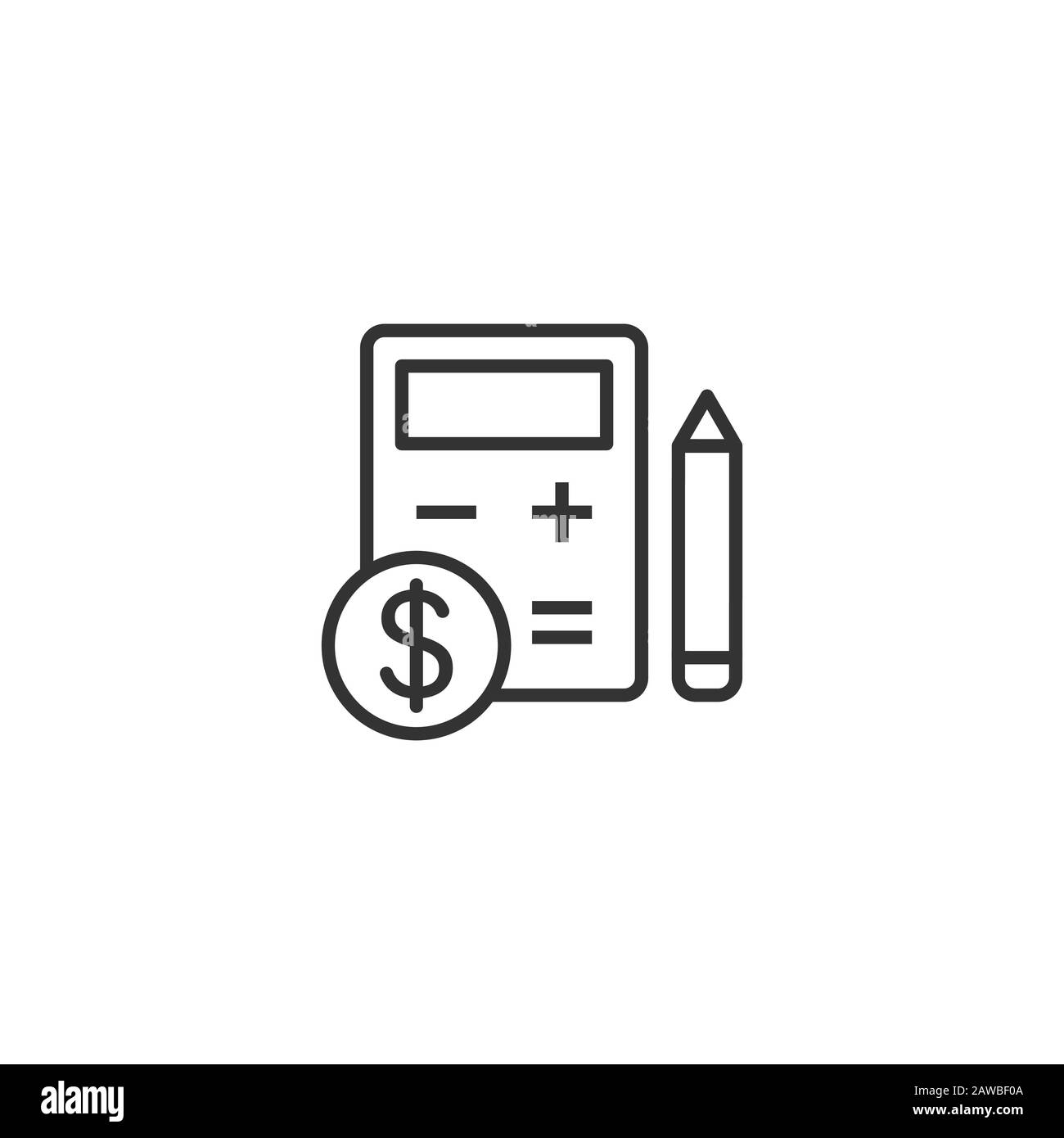 Tax payment icon in flat style. Budget invoice vector illustration on ...