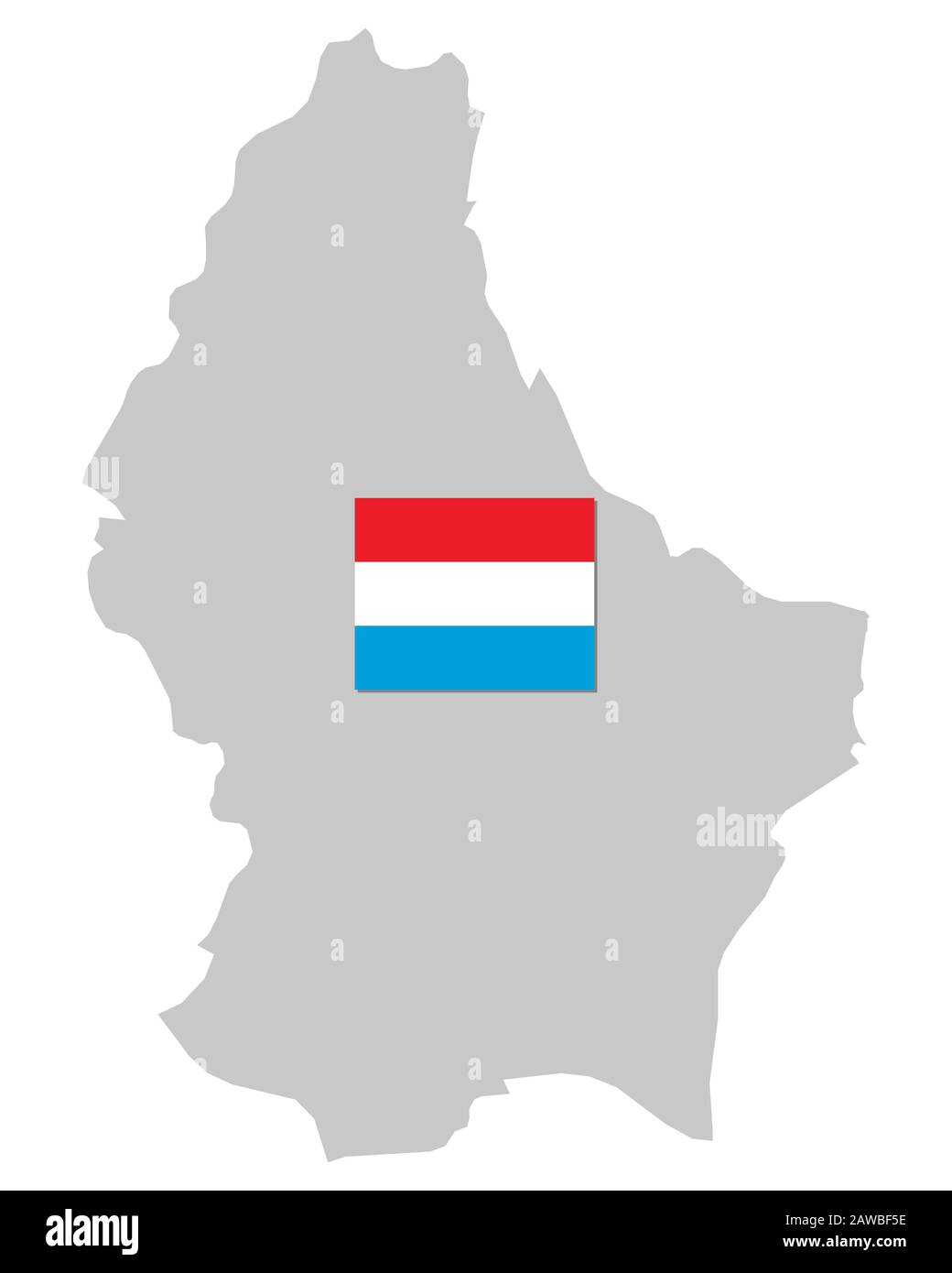 Flag and map of Luxembourg Stock Photo - Alamy