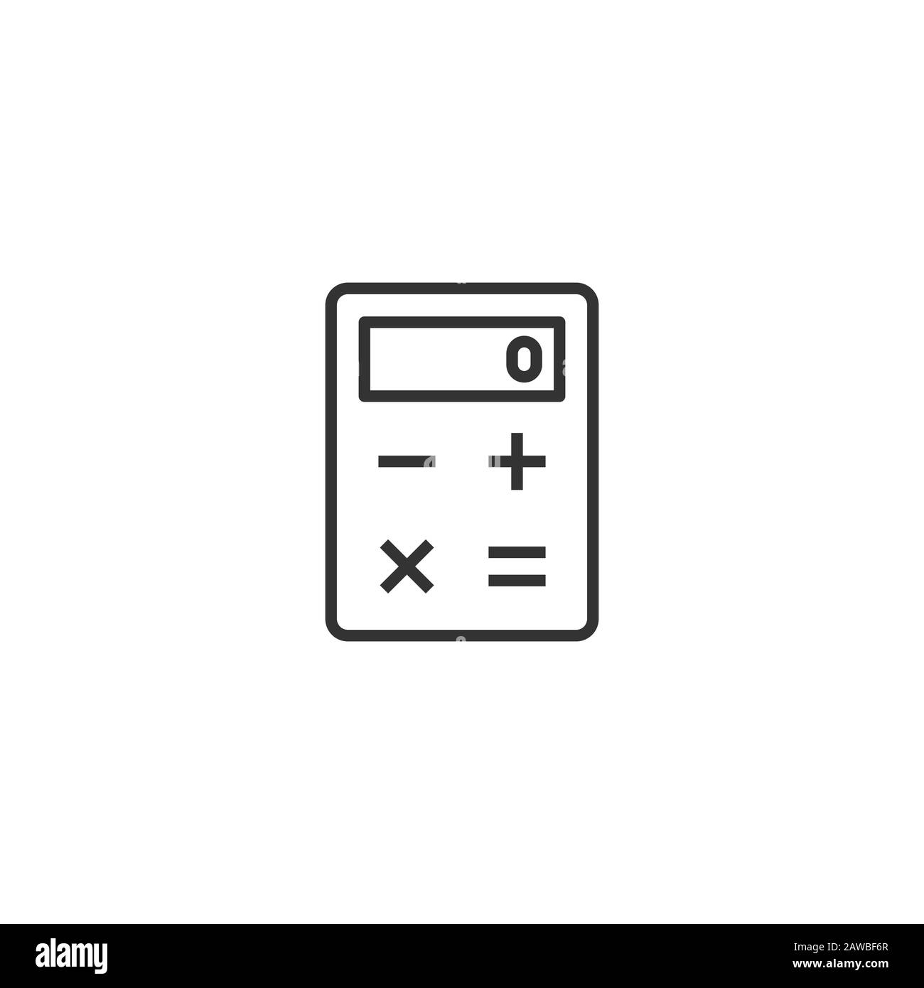 Calculator icon in flat style. Calculate vector illustration on white ...