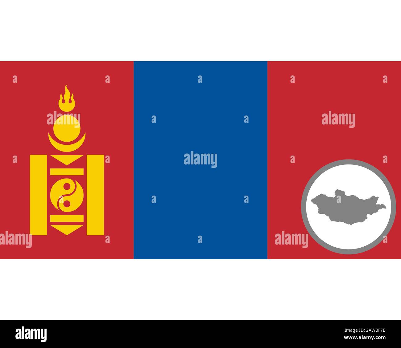 Flag and map of Mongolia Stock Photo - Alamy