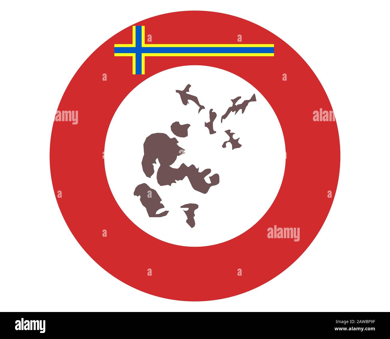 Map of the Orkneys on background with flag Stock Photo - Alamy