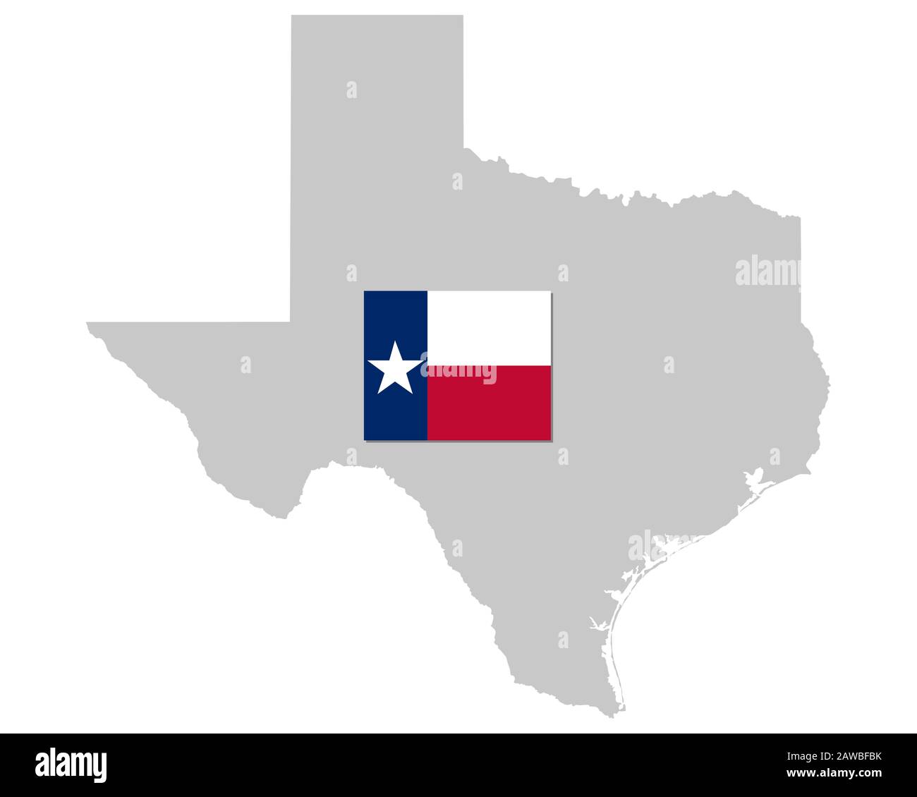 Flag and map of Texas Stock Photo - Alamy