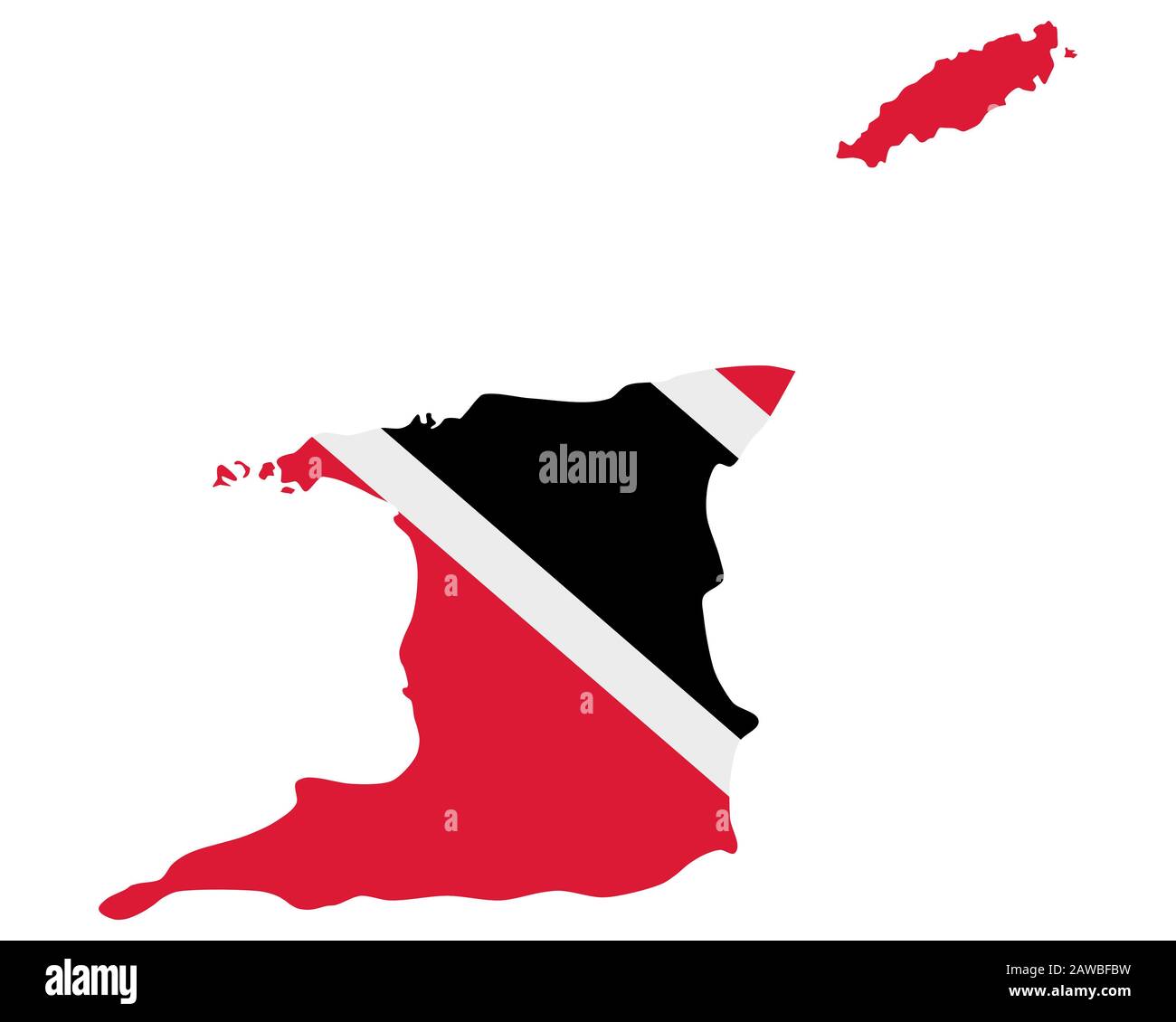 Flag in map of trinidad and tobago hi-res stock photography and images ...