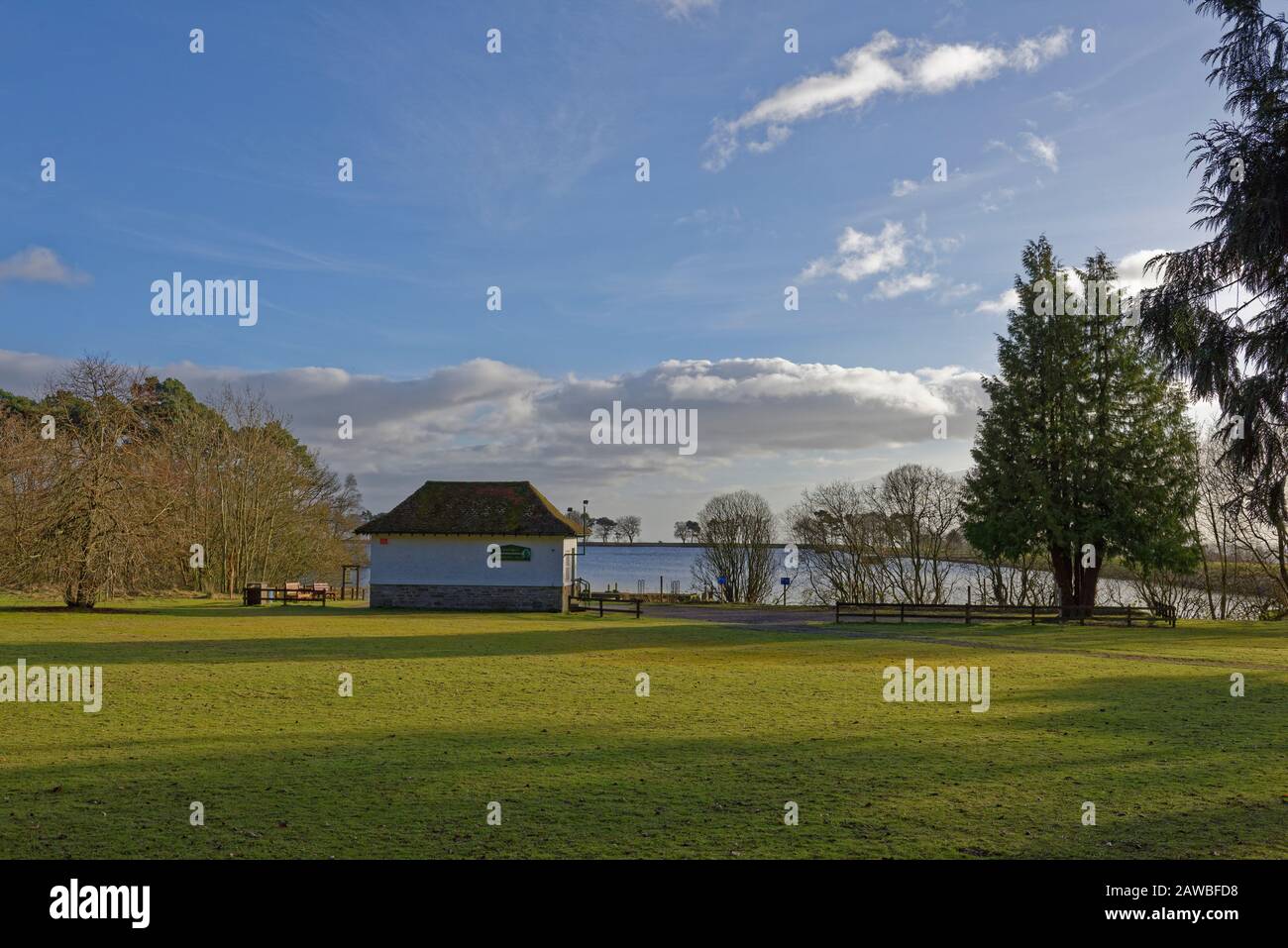 Monikie Angling Club's Clubhouse overlooking the Country Park Reservoir ...