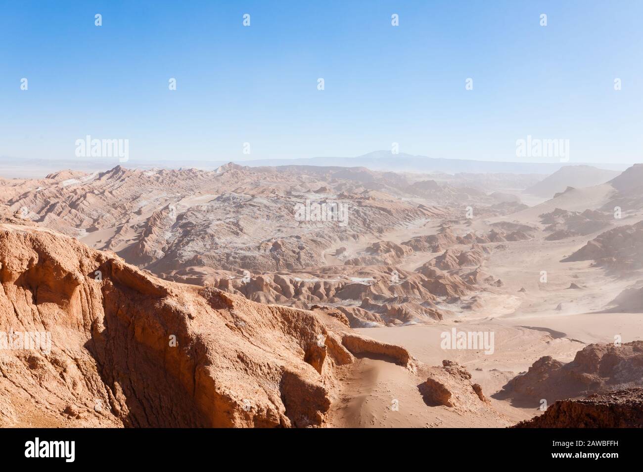Valley of the Moon landscape, Chile. Chilean panorama. Valle de la Luna ...