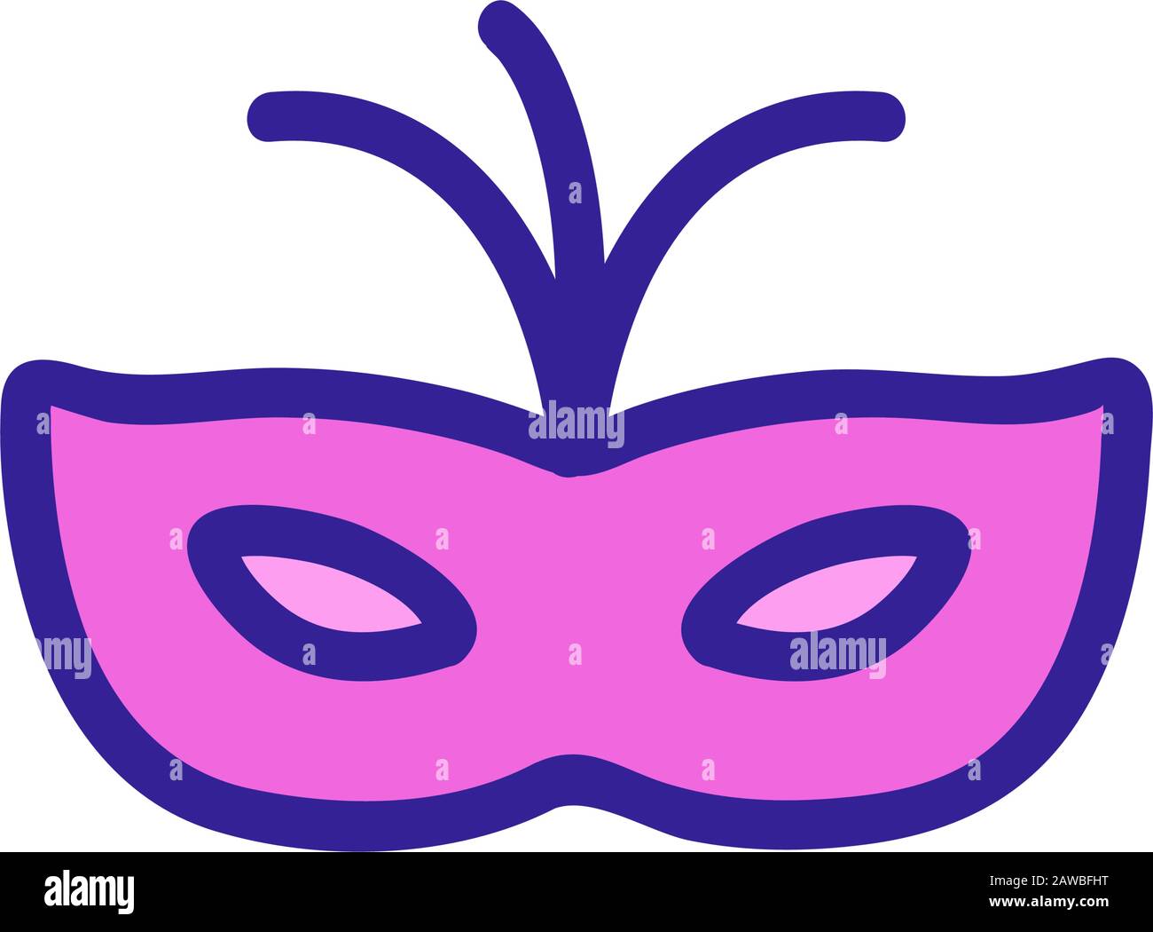 Mask Carnival icon vector. Isolated contour symbol illustration Stock ...