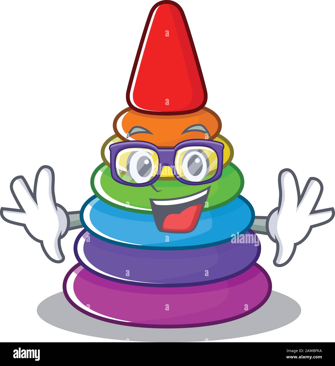A cartoon concept of Geek toy pyramid design Stock Vector Image & Art ...