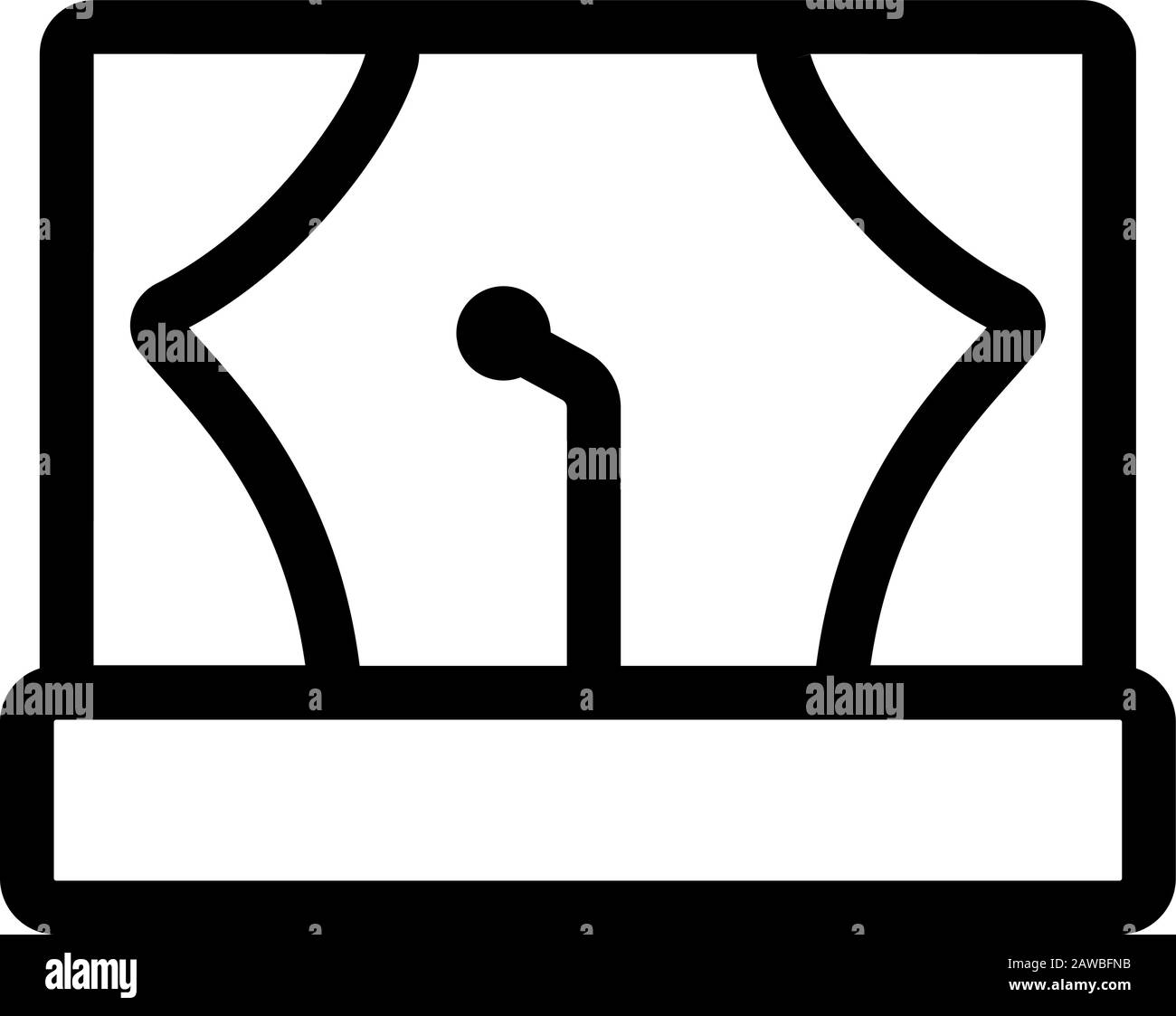 scene icon vector. Isolated contour symbol illustration Stock Vector ...