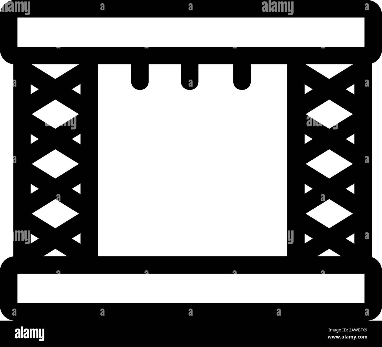 scene icon vector. Isolated contour symbol illustration Stock Vector ...