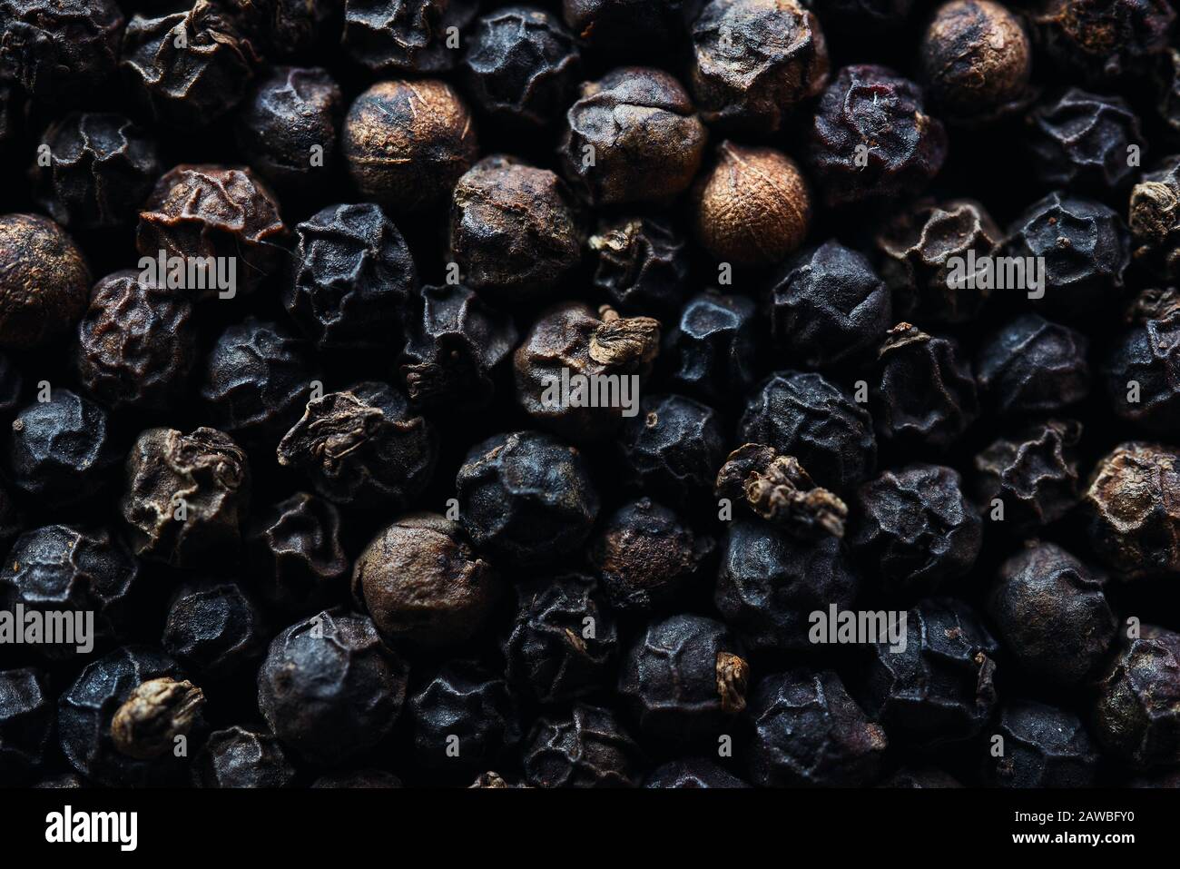 Close-up view of the black peppercorn Stock Photo - Alamy