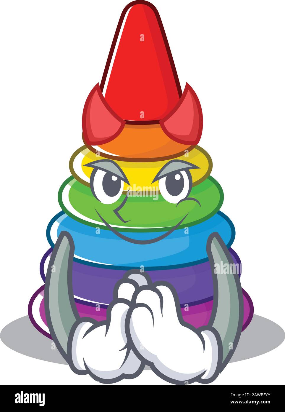 Devil toy pyramid Cartoon in character design Stock Vector Image & Art ...