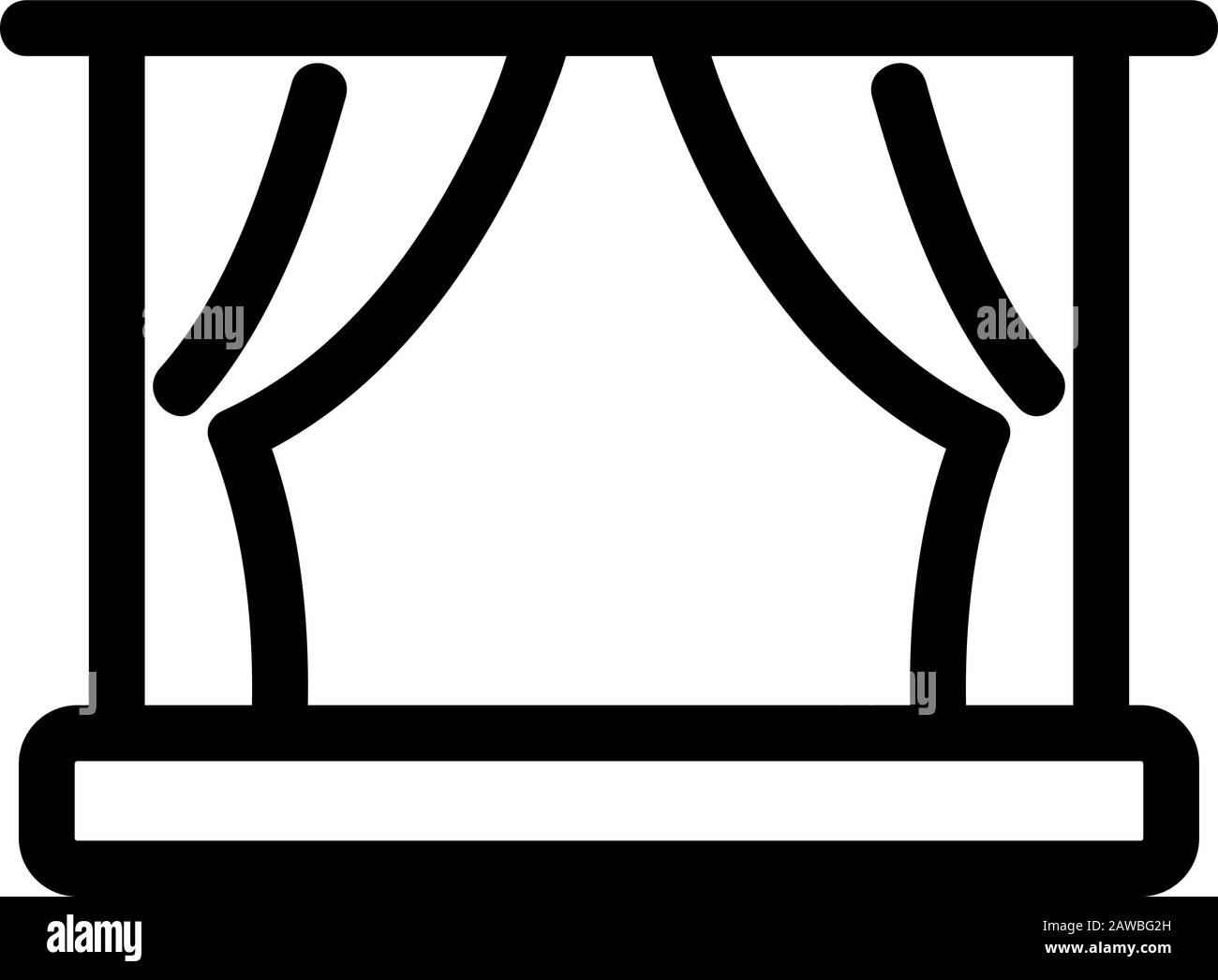 scene icon vector. Isolated contour symbol illustration Stock Vector ...