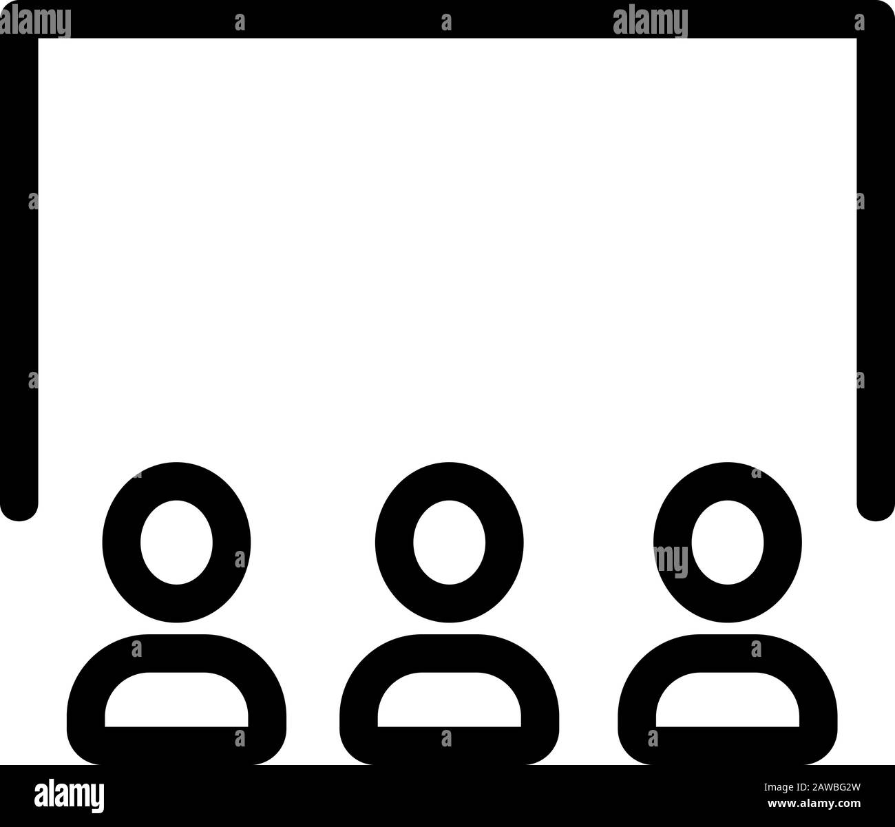 scene icon vector. Isolated contour symbol illustration Stock Vector ...