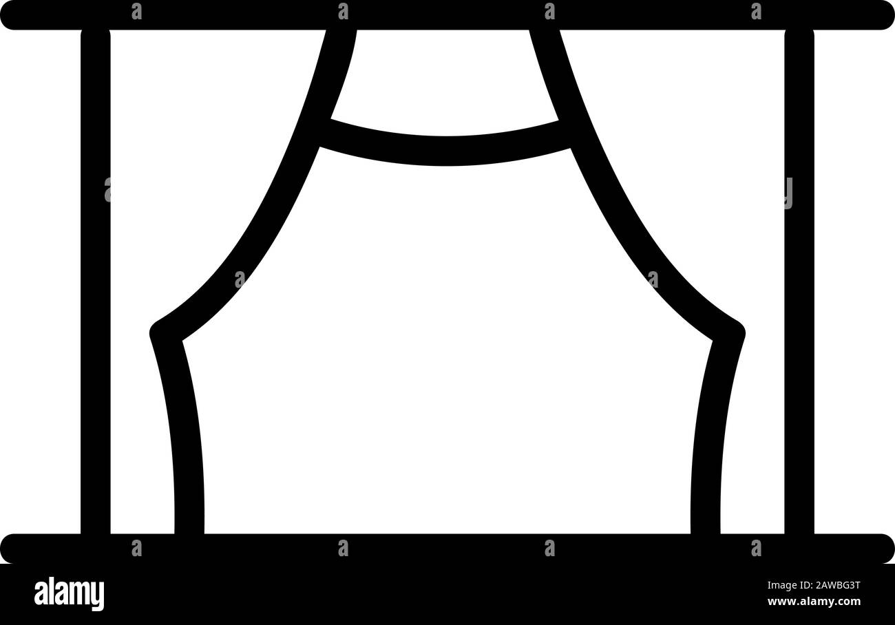 scene icon vector. Isolated contour symbol illustration Stock Vector ...