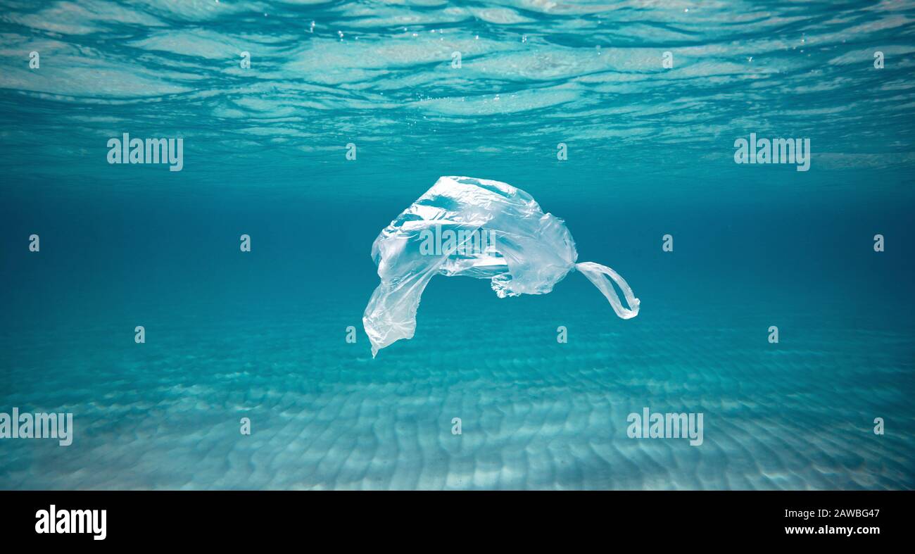 Plastic Bag Sea Pollution Stock Photos & Plastic Bag Sea Pollution ...