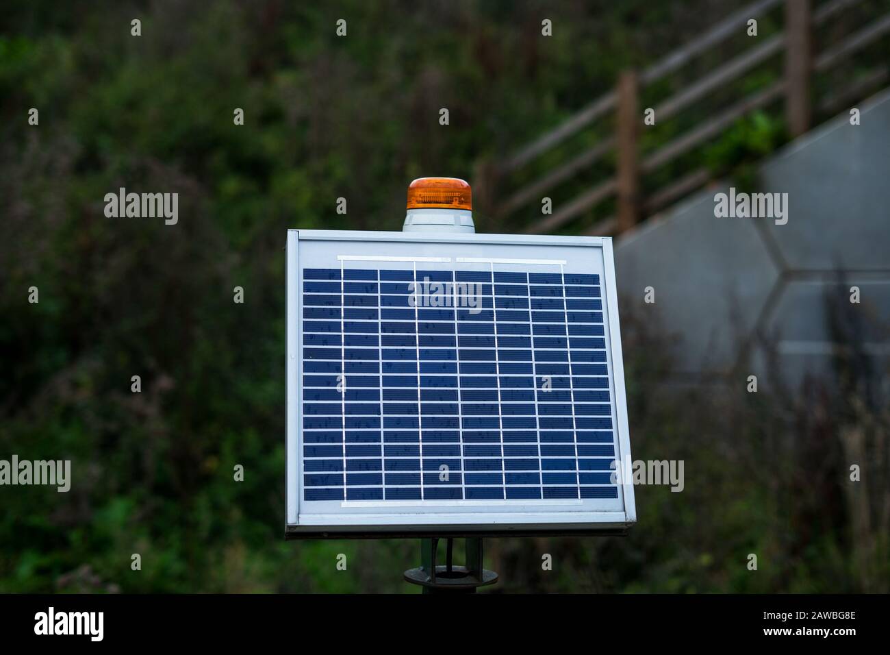 Solar panel in highway. Using solar panels to illuminate a stretch of ...