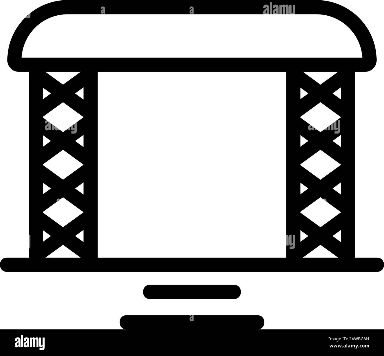 scene icon vector. Isolated contour symbol illustration Stock Vector ...