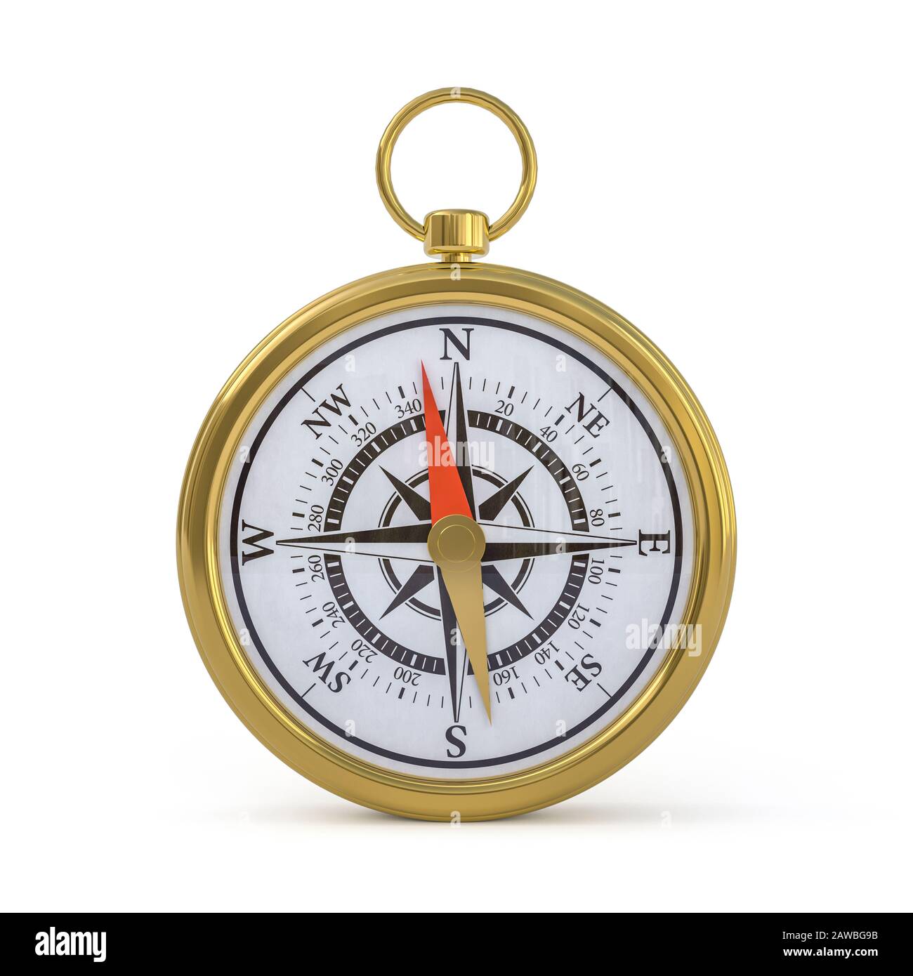 Antique brass compass on map hi-res stock photography and images - Alamy