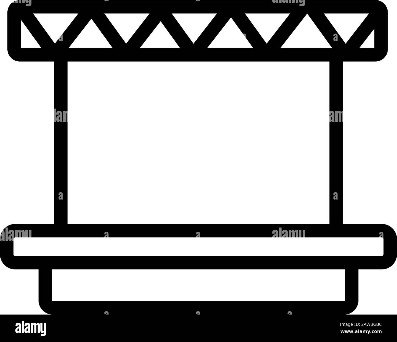 scene icon vector. Isolated contour symbol illustration Stock Vector ...