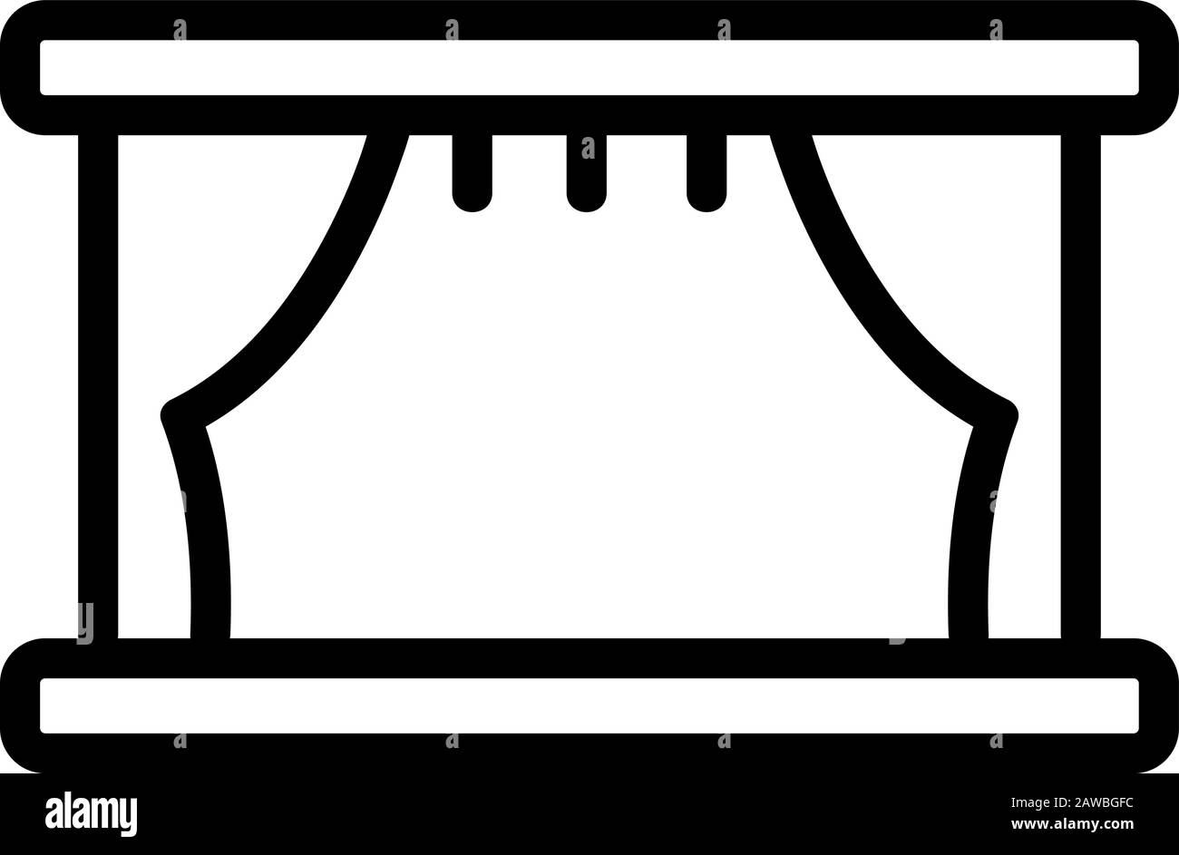 scene icon vector. Isolated contour symbol illustration Stock Vector ...