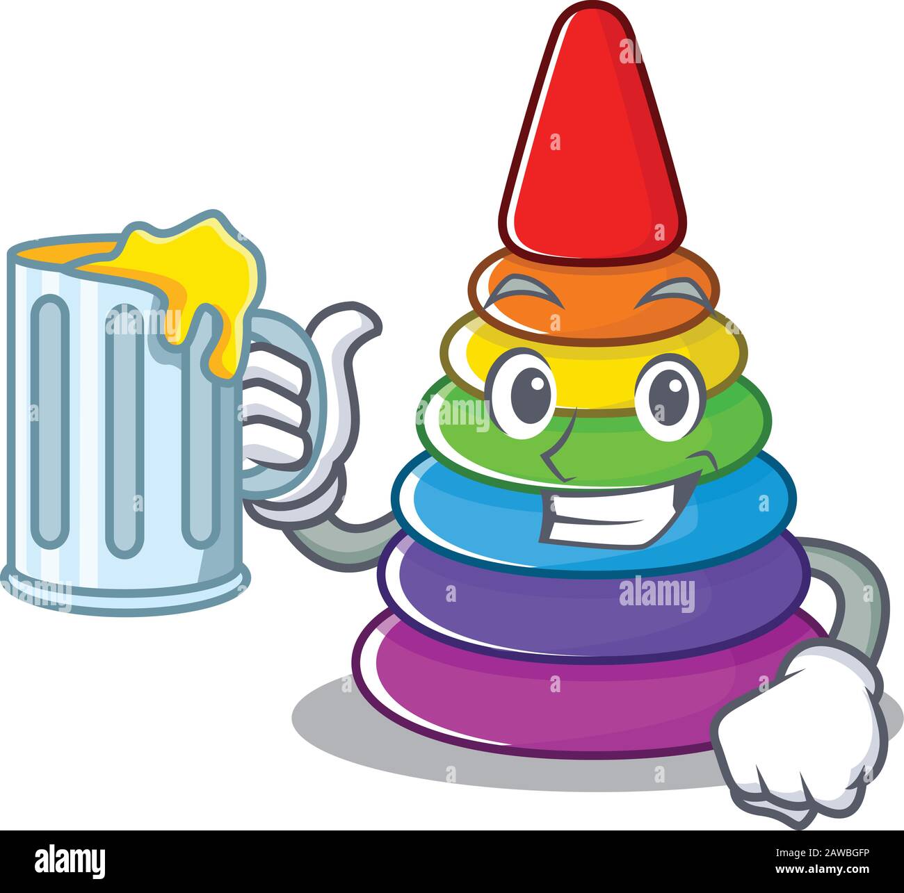 Smiley toy pyramid mascot design with a big glass Stock Vector Image ...