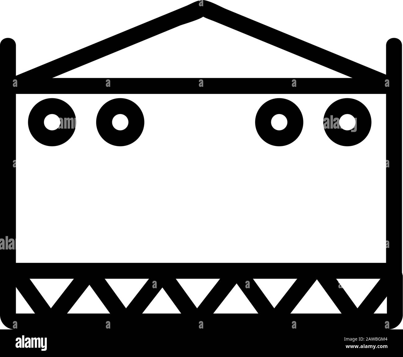 scene icon vector. Isolated contour symbol illustration Stock Vector ...