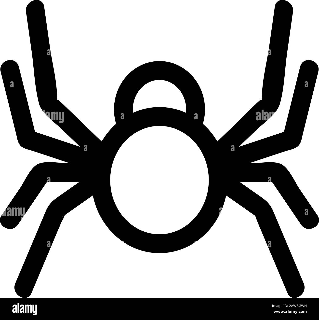 Spider icon vector. Isolated contour symbol illustration Stock Vector ...