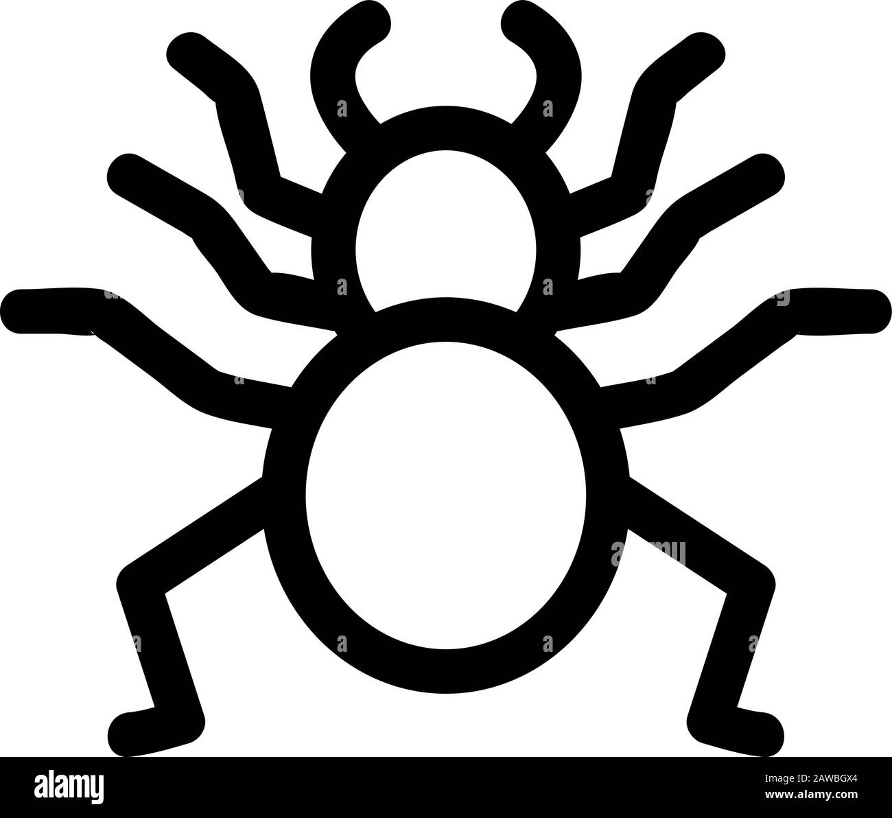 Spider icon vector. Isolated contour symbol illustration Stock Vector ...