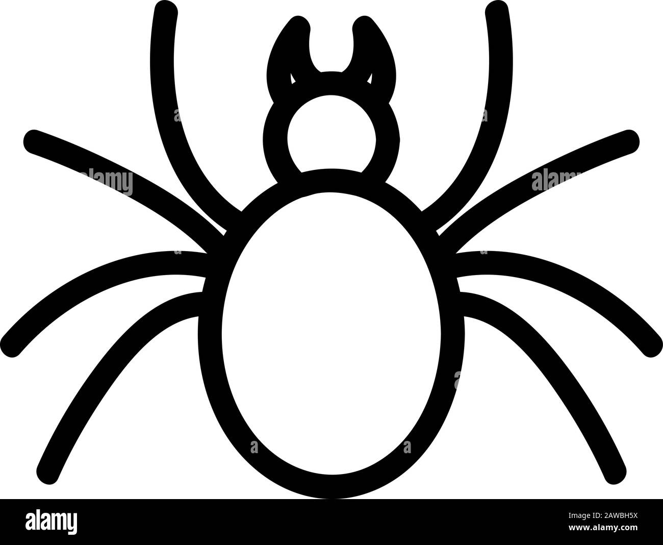 Spider icon vector. Isolated contour symbol illustration Stock Vector ...