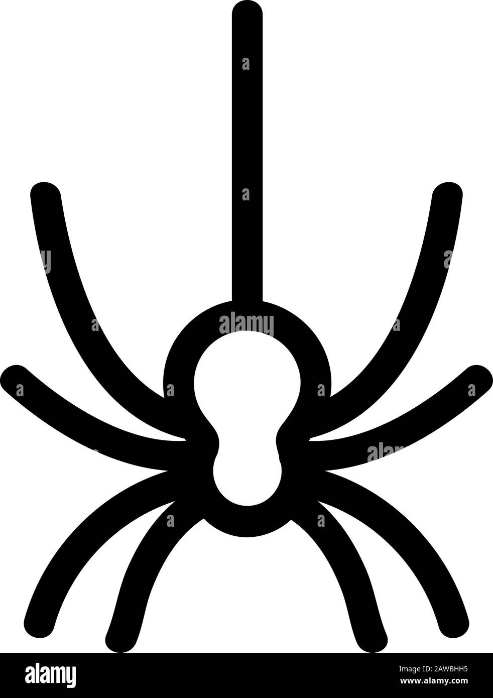 Spider icon vector. Isolated contour symbol illustration Stock Vector ...
