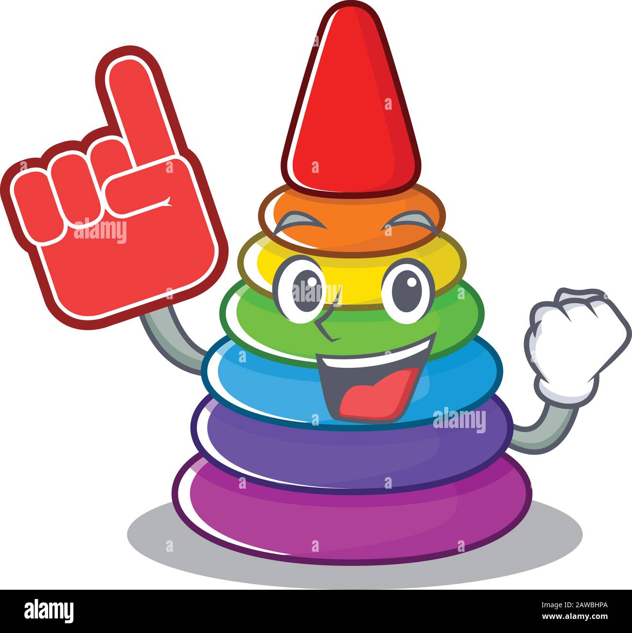 Plastic rainbow toy pyramid for Stock Vector Images - Alamy
