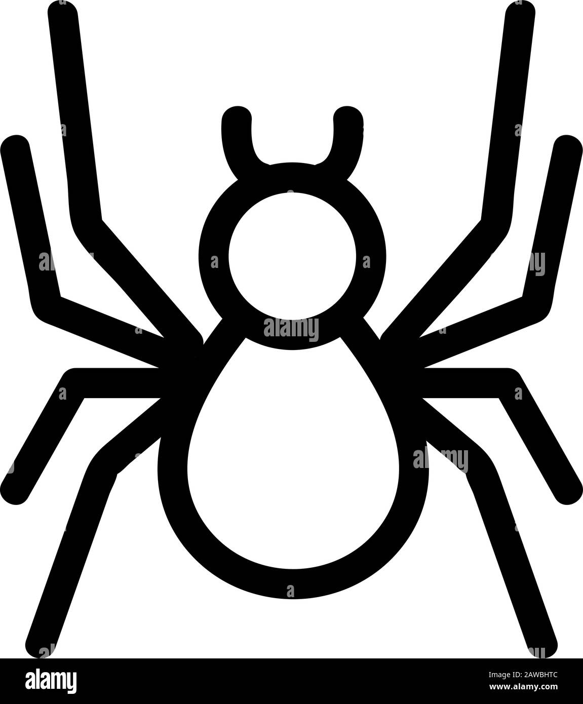 Spider icon vector. Isolated contour symbol illustration Stock Vector ...