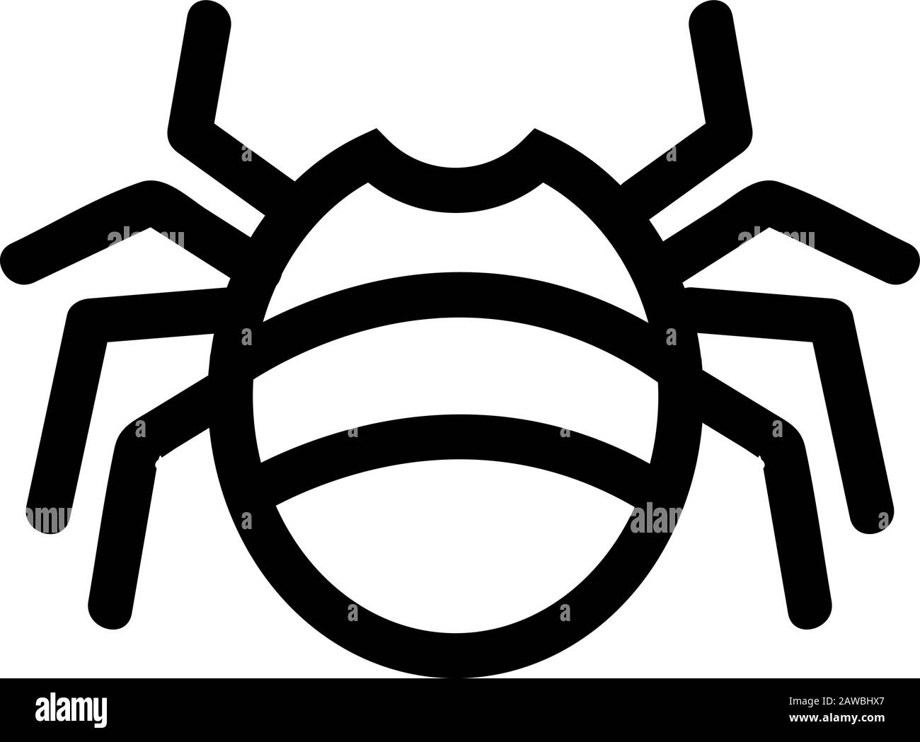 Spider icon vector. Isolated contour symbol illustration Stock Vector ...