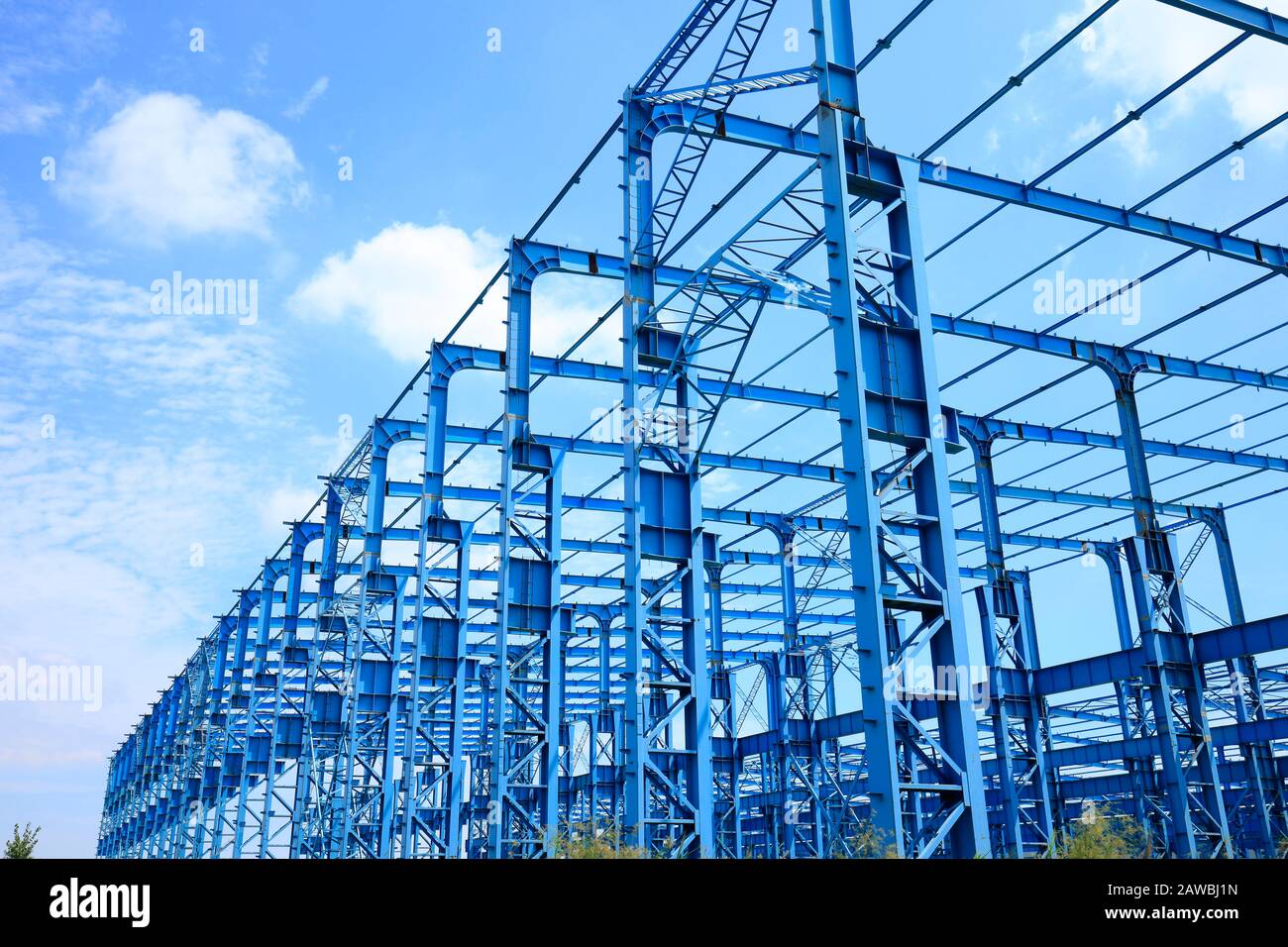 The construction of steel structure Stock Photo - Alamy