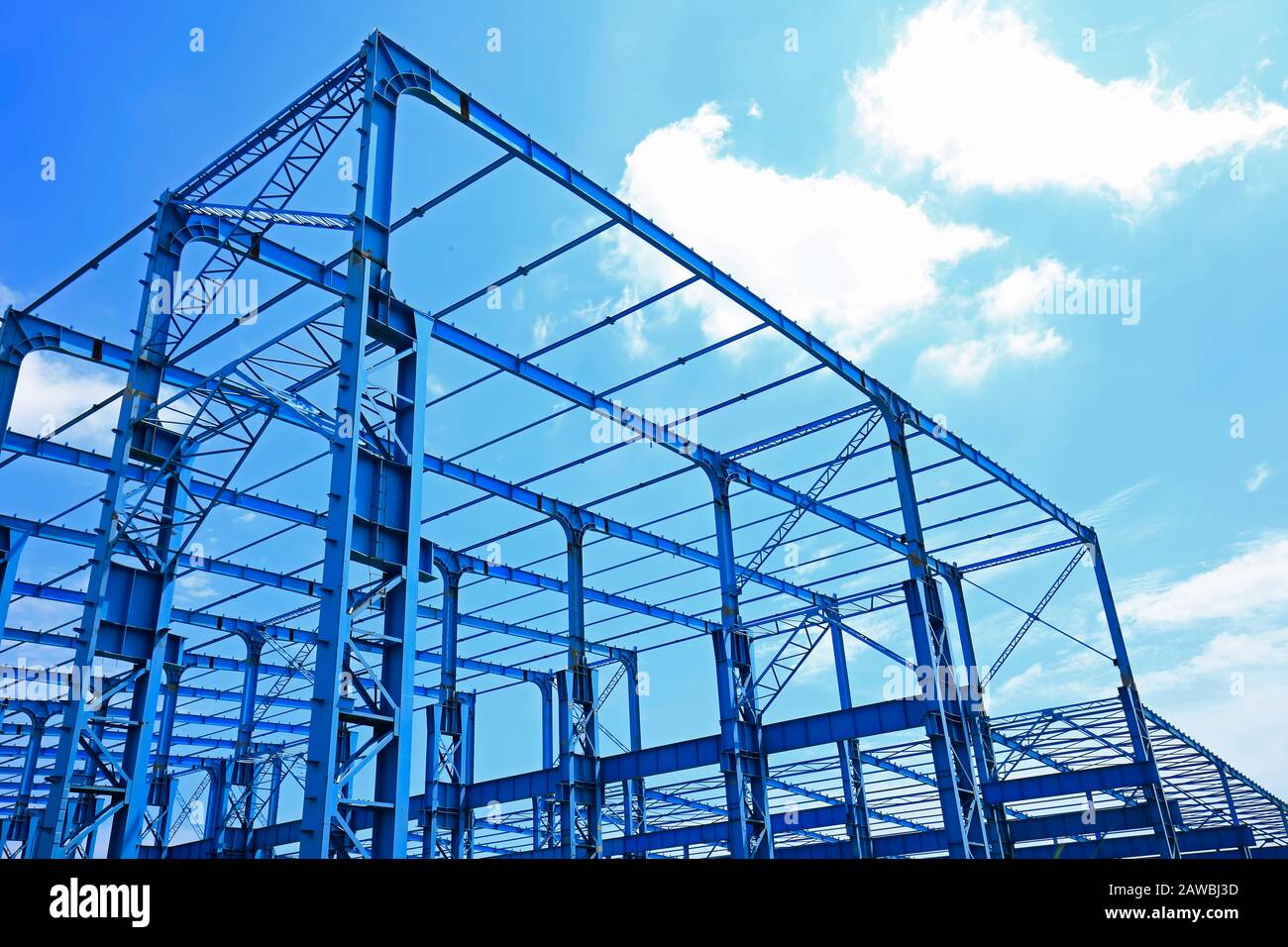 The construction of steel structure Stock Photo - Alamy