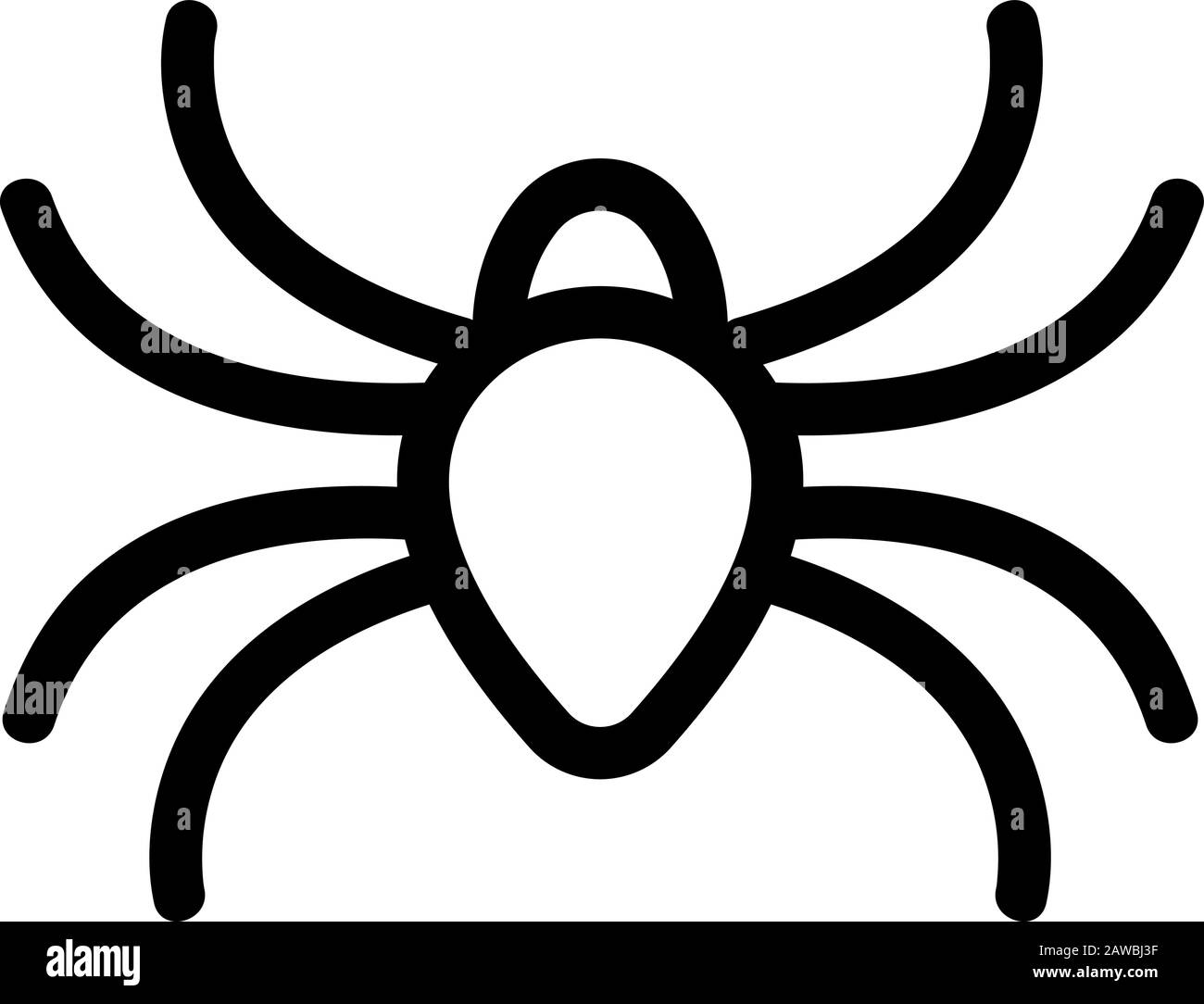 Spider icon vector. Isolated contour symbol illustration Stock Vector ...