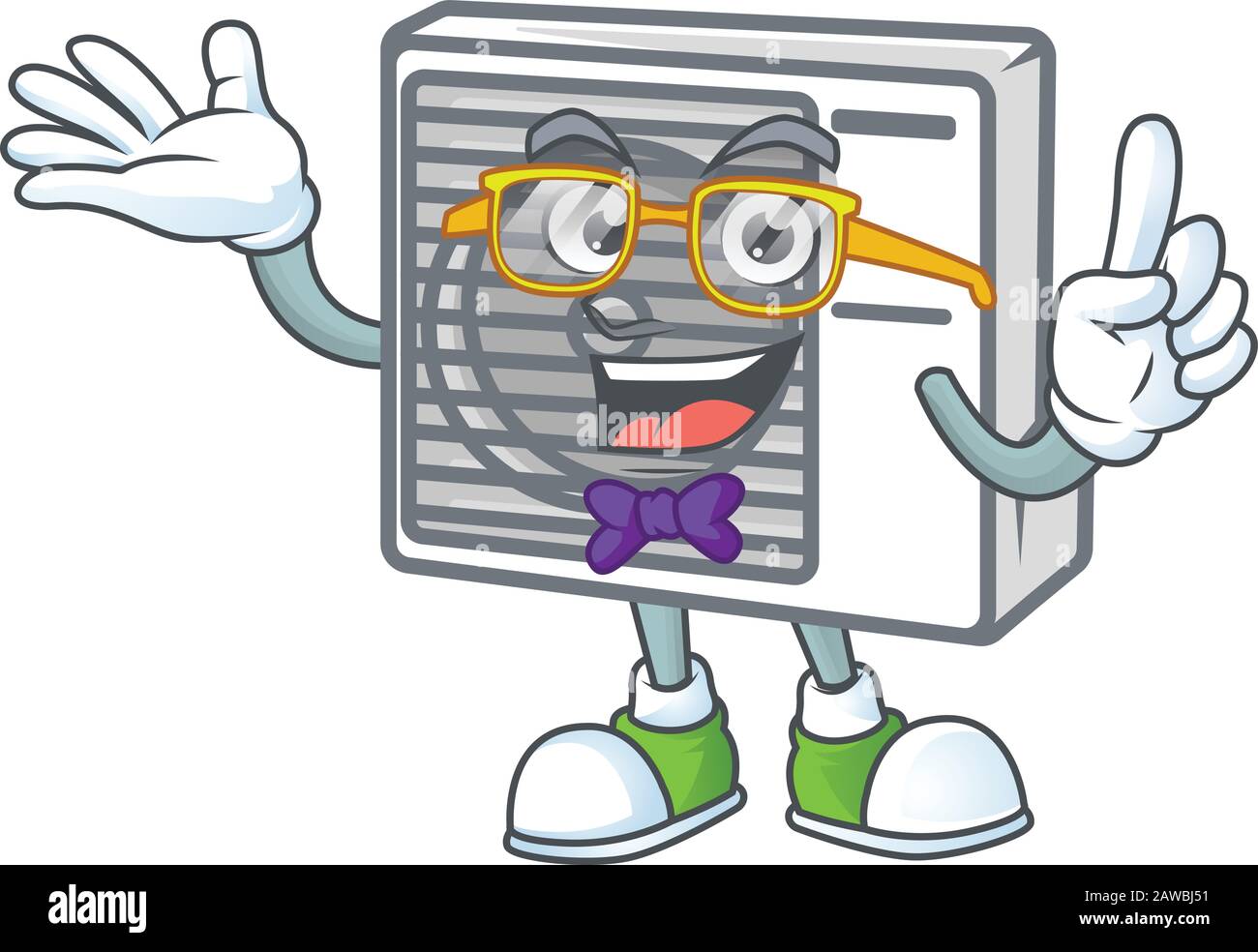 The Geek character of split air conditioner mascot design Stock Vector ...