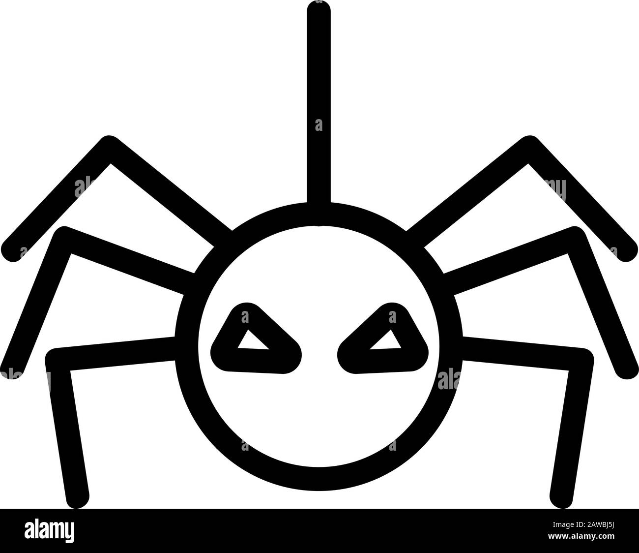 Spider icon vector. Isolated contour symbol illustration Stock Vector ...