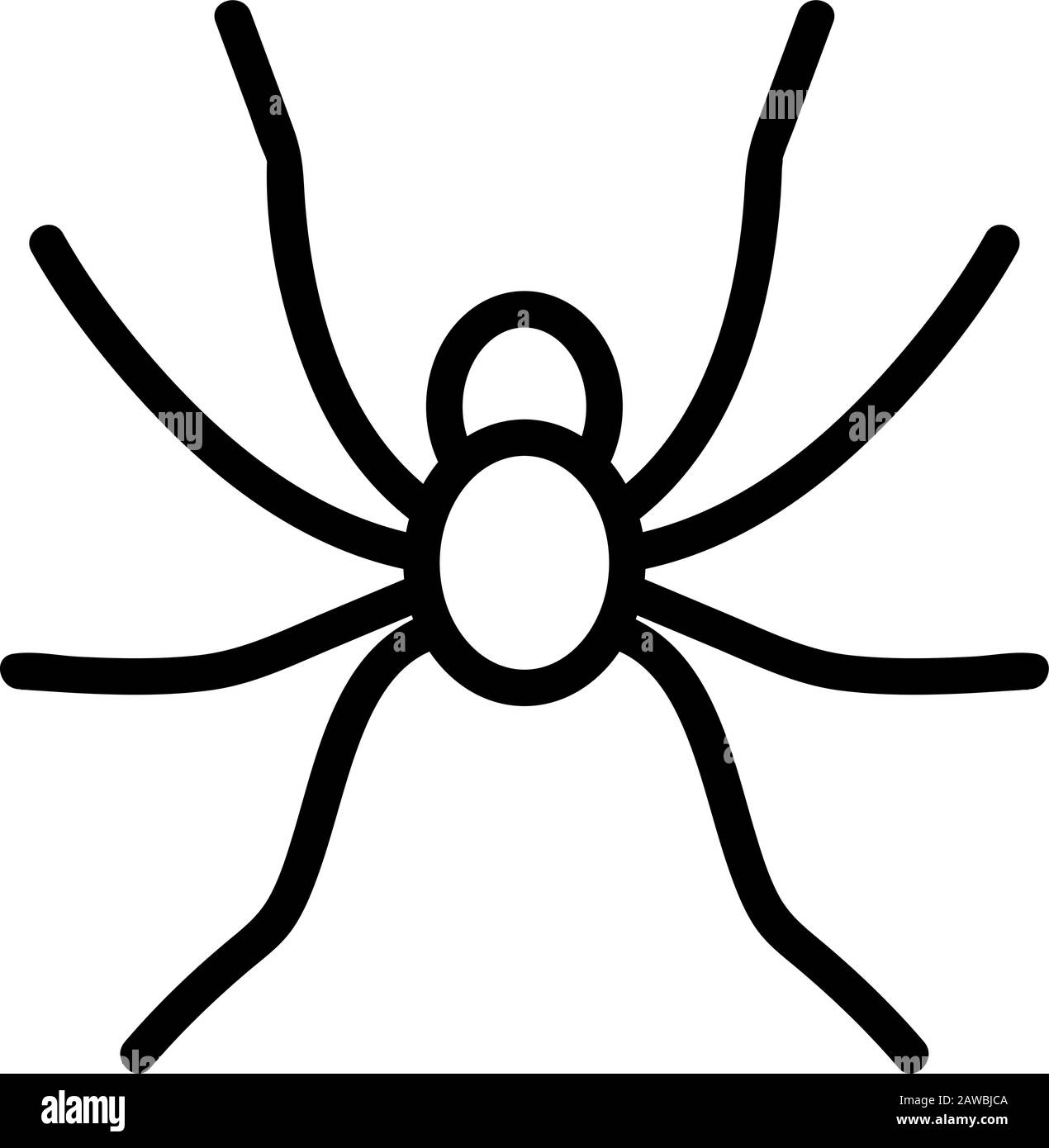 Spider icon vector. Isolated contour symbol illustration Stock Vector ...