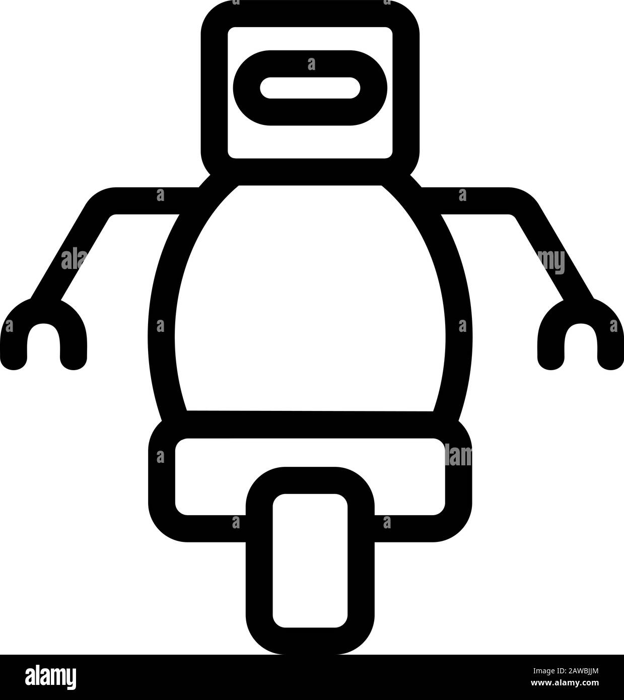Robot icon vector. Isolated contour symbol illustration Stock Vector ...