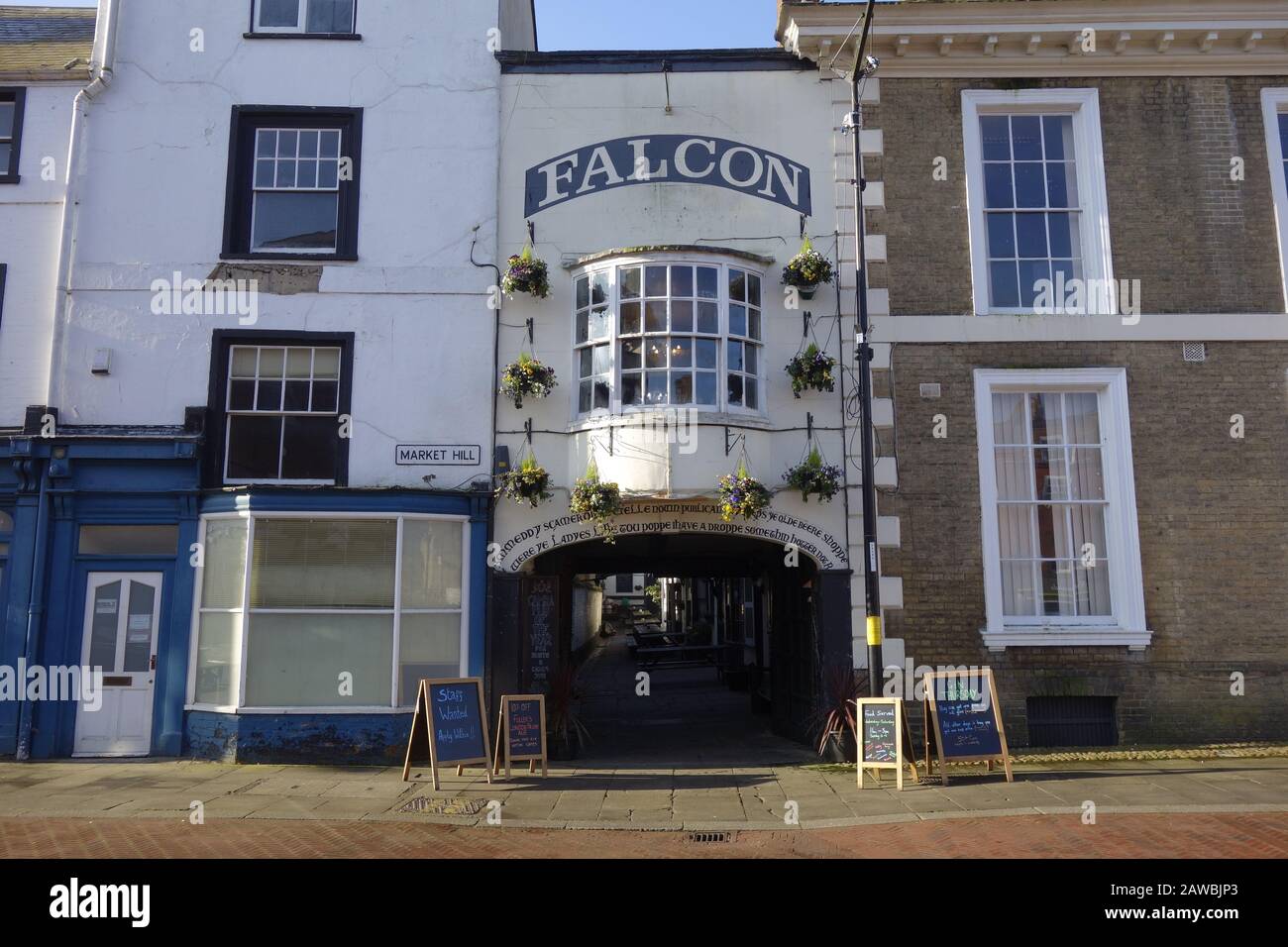 falcon public house. huntingdon town centre, cambridgeshire, england ...