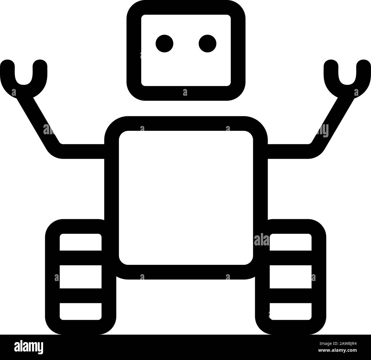 Robot icon vector. Isolated contour symbol illustration Stock Vector ...