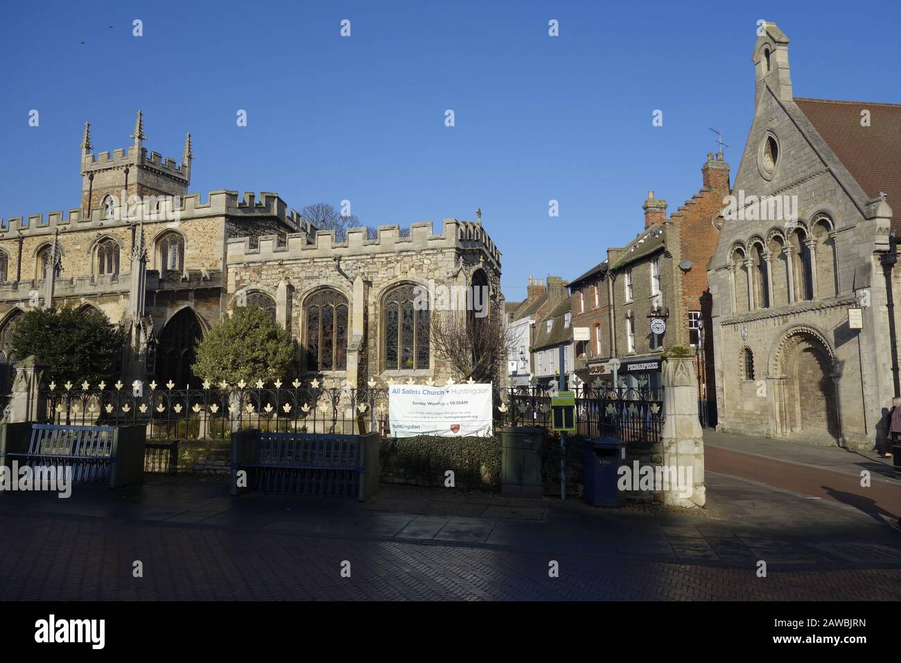 all saints church in the town square, huntingdon town centre ...