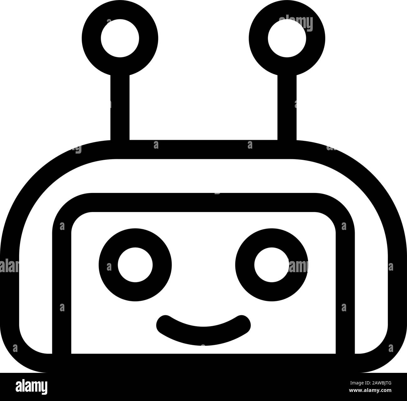 Robot icon vector. Isolated contour symbol illustration Stock Vector Image & Art - Alamy