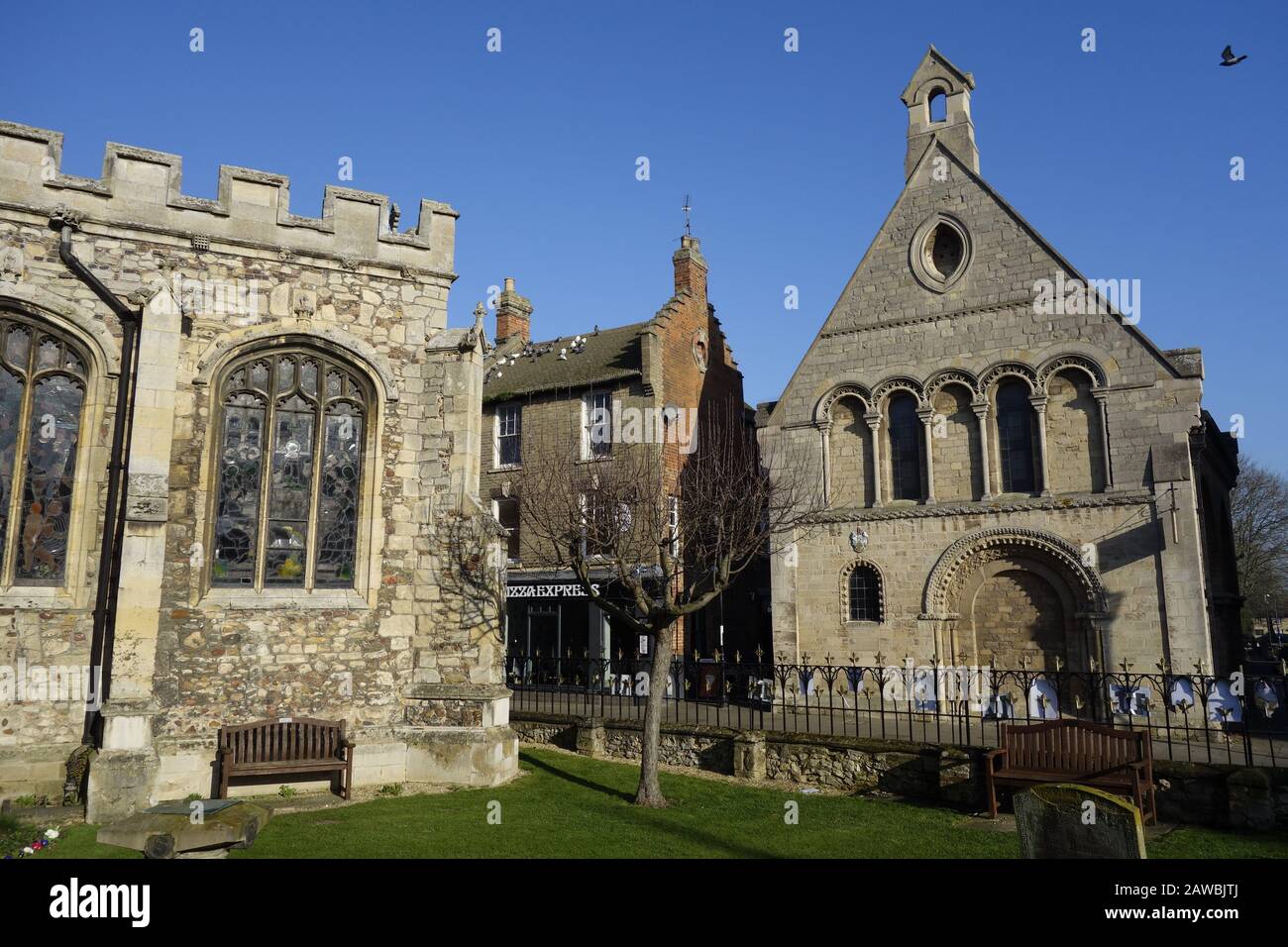 all saints church in the town square, huntingdon town centre ...