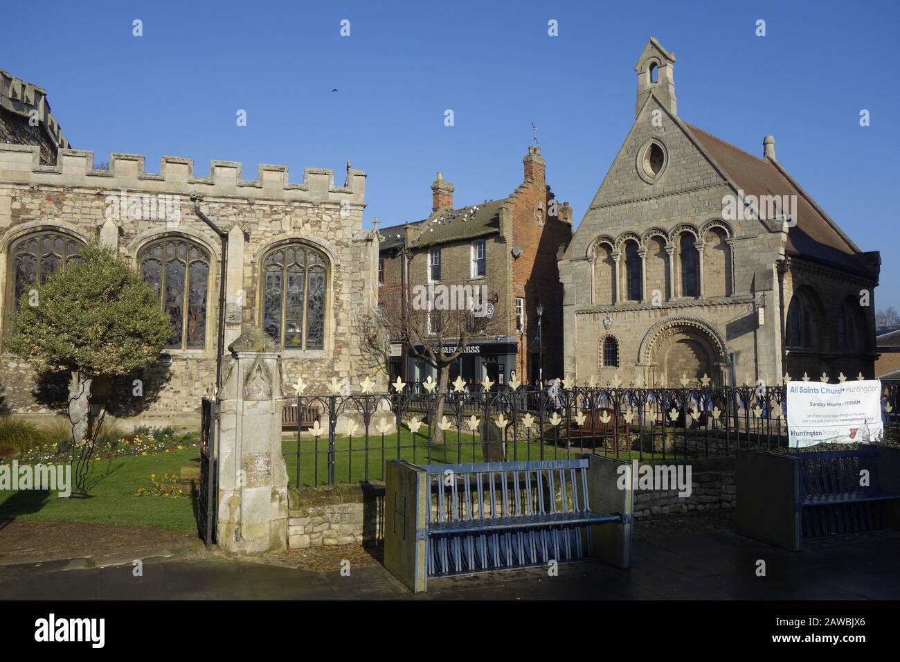 all saints church in the town square, huntingdon town centre ...