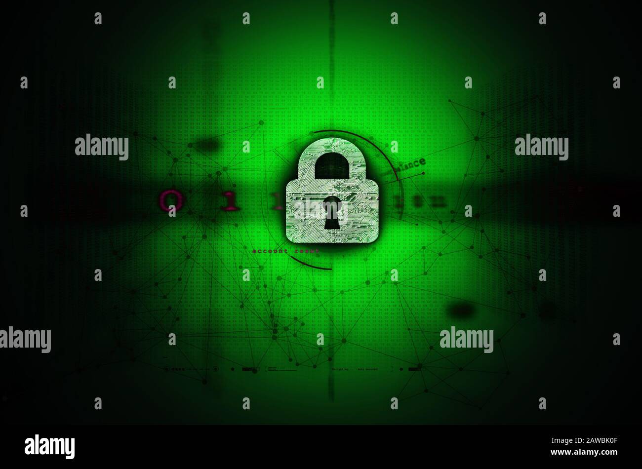 Information and computer security digital padlock illustration Stock ...