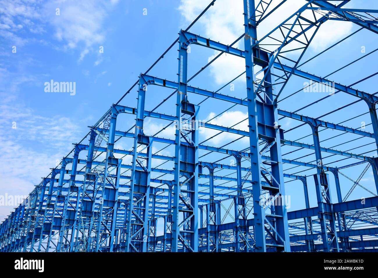 The construction of steel structure Stock Photo - Alamy