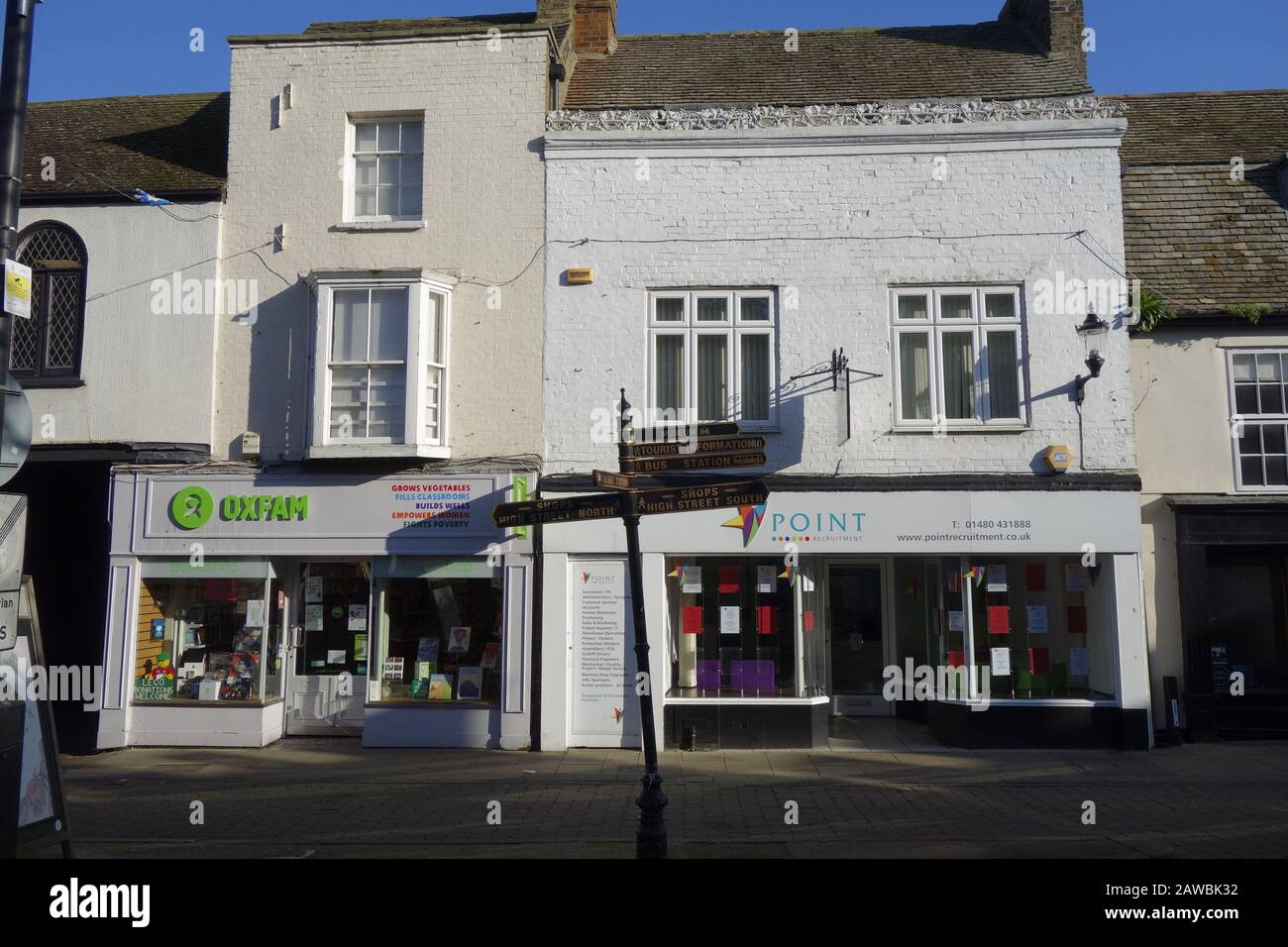 huntingdon town centre, cambridgeshire, england, uk, gb Stock Photo - Alamy